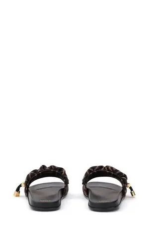 Fendi X Sarah Coleman Ff Vertigo Slide Sandal - Tobacco/black