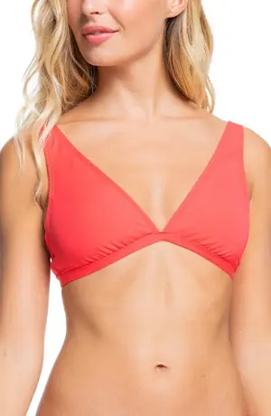 Roxy Beach Classics Fixed Triangle Bikini Top Cayenne