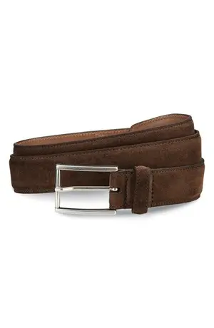 ALLEN EDMONDS Allen Edmonds Suede Avenue Leather Belt