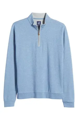 Johnnie-o Sully Quarter Zip Pullover - Laguna Blue