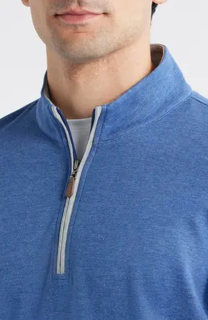 Johnnie-o Sully Quarter Zip Pullover - Sapphire