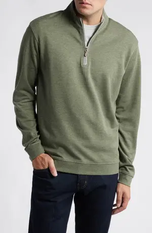 Johnnie-o Sully Quarter Zip Pullover - Sequoia