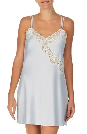 Ralph Lauren Double Strap Lace Chemise - Blue
