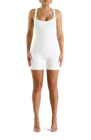 Naked Wardrobe The Nw Sporty Romper - White