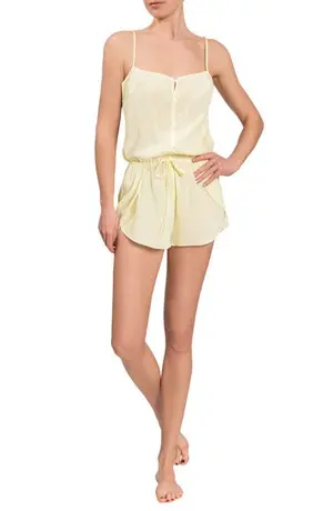 EVERYDAY RITUAL Everyday Ritual Ava Cotton Romper Limoncello