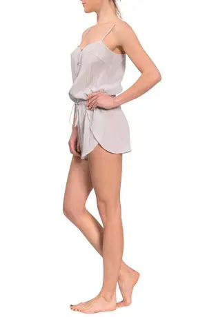 EVERYDAY RITUAL Ava Cotton Romper - Mist