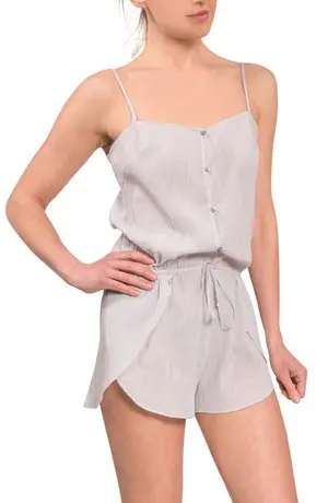 EVERYDAY RITUAL Ava Cotton Romper - Mist