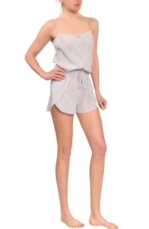 EVERYDAY RITUAL Ava Cotton Romper - Mist
