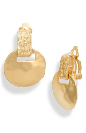 KARINE SULTAN Mixed Metal Clip-on Earrings - Gold