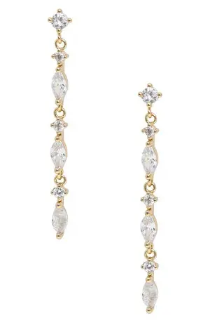 Ettika Linear Drop Earrings - Gold