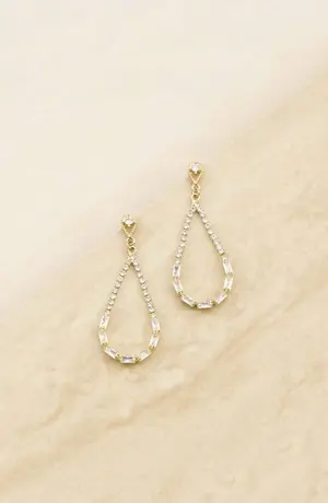 Ettika Crystal Teardrop Earrings