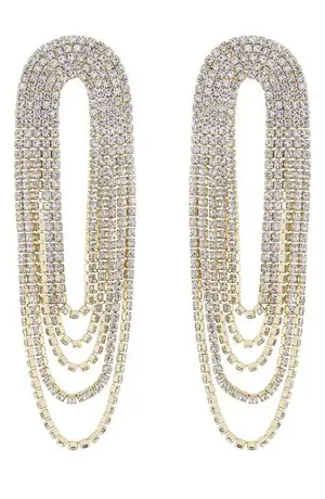 Ettika Crystal Chandelier Earrings - Gold