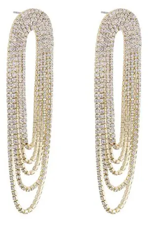 Ettika Crystal Chandelier Earrings - Gold
