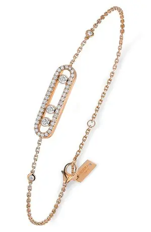 Messika Baby Move Pavé Diamond Bracelet Rose Gold