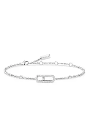 Messika Move Uno Pavé Diamond Bracelet - White Gold