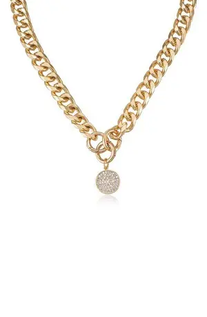 Ettika Crystal Disc Collar Necklace