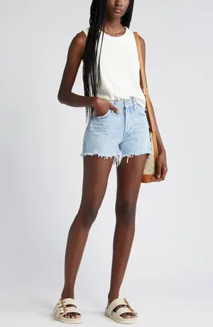 AGOLDE Parker Long Denim Shorts - Swapmeet