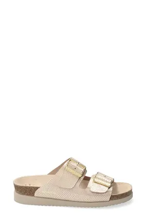 Mephisto Hester Slide Sandal - Light Sand Havana Leather