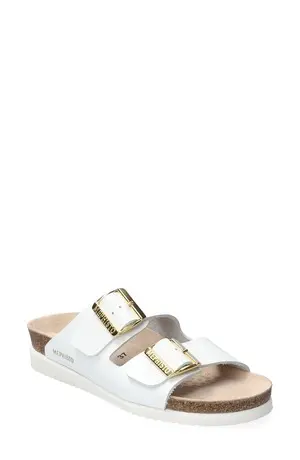 Mephisto Hester Slide Sandal White Vernis