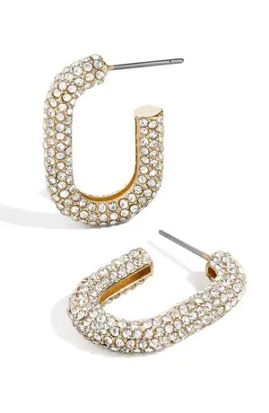 Baublebar Pavé Oval Hoop Earrings - Gold