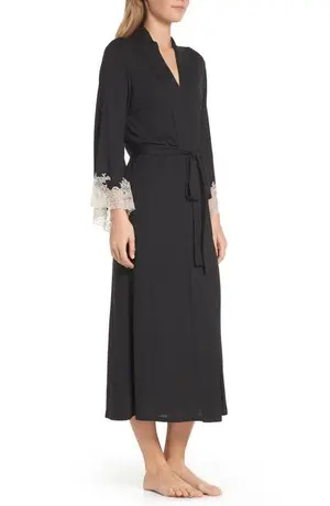Natori Luxe Shangri-la Robe - Black