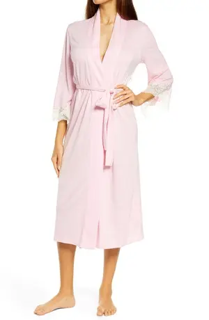Natori Luxe Shangri-la Robe Ht. Rose Bloom