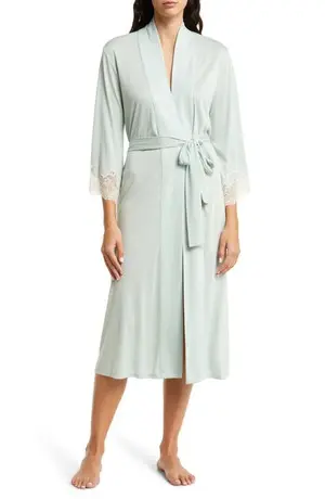 Natori Luxe Shangri-la Robe Ht. Sage Green