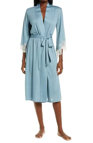 Natori Luxe Shangri-la Robe Ht. Stone Blue