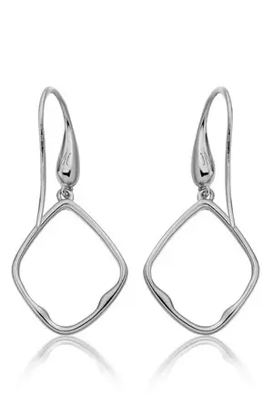 Monica Vinader Riva Diamond Hoop Drop Earrings