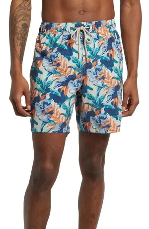 FAIR HARBOR Fair Harbor The Bayberry Swim Trunks Blue Multi Tropics