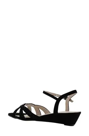 TOUCH UPS Lena Wedge Sandal - Black