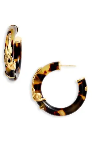 Gas Bijoux Small Cobra Hoop Earrings - Brown