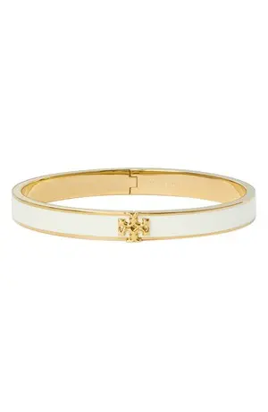 Tory Burch Tory Burch Kira Enamel Hinge Bracelet Tory Gold/new Ivory