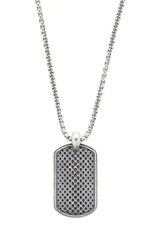DEGS & SAL Dog Tag Pendant Necklace - Silver