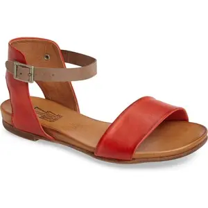 Miz Mooz Miz Mooz Alanis Flat Sandal Scarlet Leather