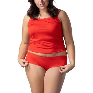 Uwila Warrior Lace Trimmed Silk Camisole - Fiery Red