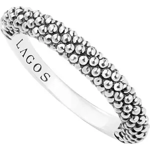 Lagos Caviar Stacking Ring - Silver