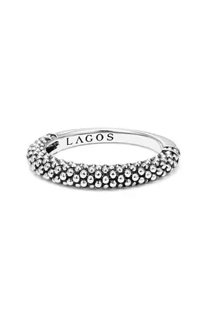 Lagos Caviar Stacking Ring - Silver