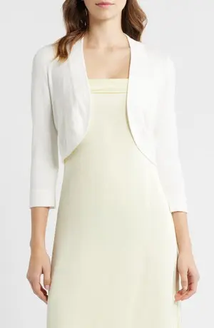 Eliza J Bolero Cardigan - White
