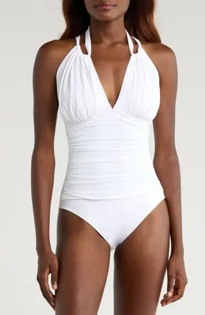 La Blanca V Neck Swimsuits