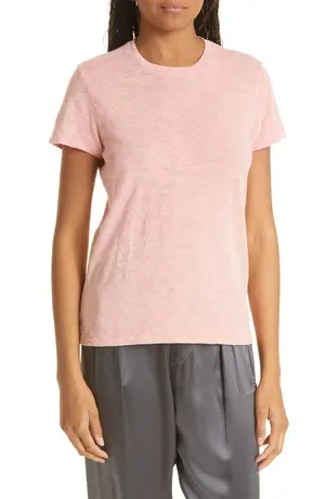 ATM Anthony Thomas Melillo ATM Anthony Thomas Melillo Schoolboy Cotton Crewneck T-Shirt Deep Coral