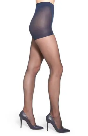Nordstrom Control Top Sheer Tights - Navy