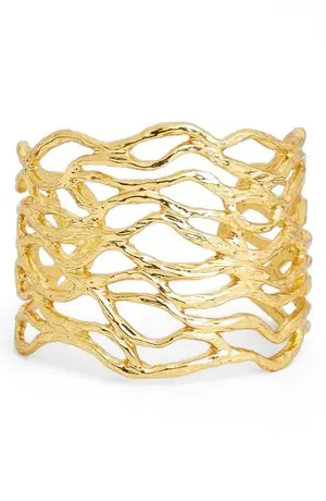 KARINE SULTAN Open Cuff Bracelet - Gold