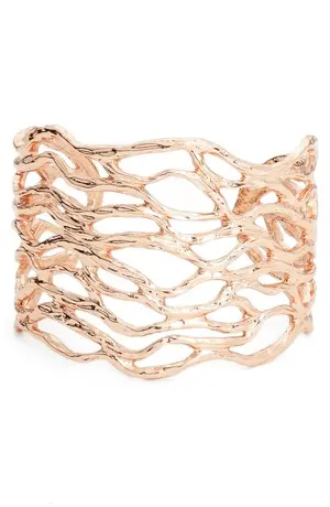 KARINE SULTAN Karine Sultan Open Cuff Bracelet Rose Gold