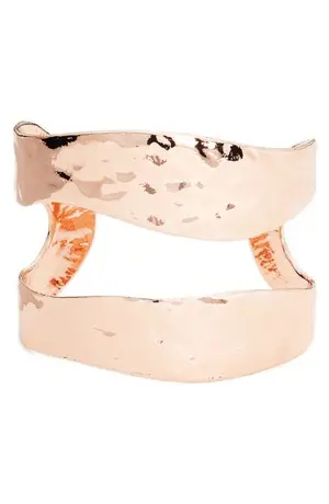 KARINE SULTAN Sculptural Split Cuff - Rose Gold