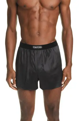 TOM FORD Stretch Silk Boxers - Black