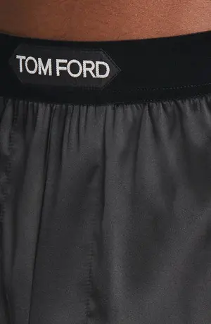 TOM FORD Stretch Silk Boxers - Black