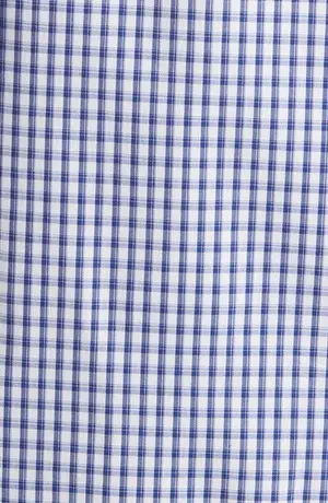 Cutter & Buck Cotton Blend Gingham Shirt - Tour Blue