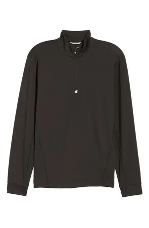 Cutter & Buck Traverse Stretch Quarter Zip Pullover - Black