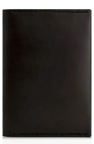EZRA ARTHUR Leather Passport Walletblack
